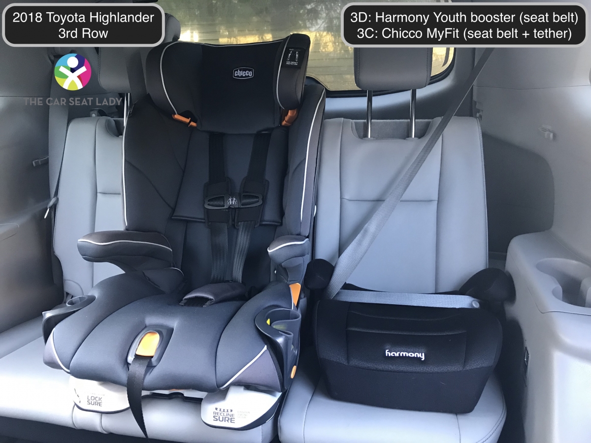 The Car Seat Lady2018 Toyota Highlander 3rd row 3-across project - The ...