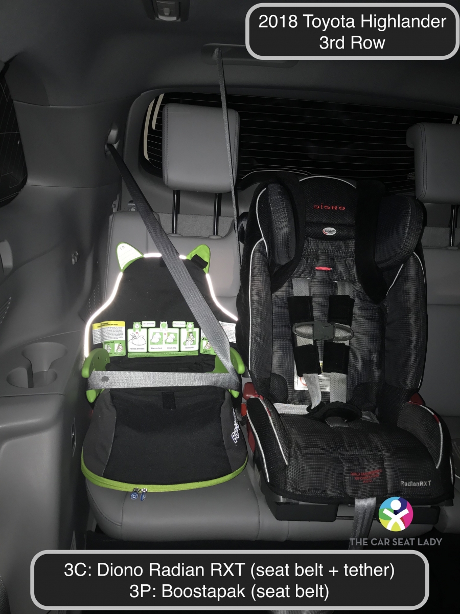 The Car Seat Lady2018 Toyota Highlander 3rd row 3-across project - The ...