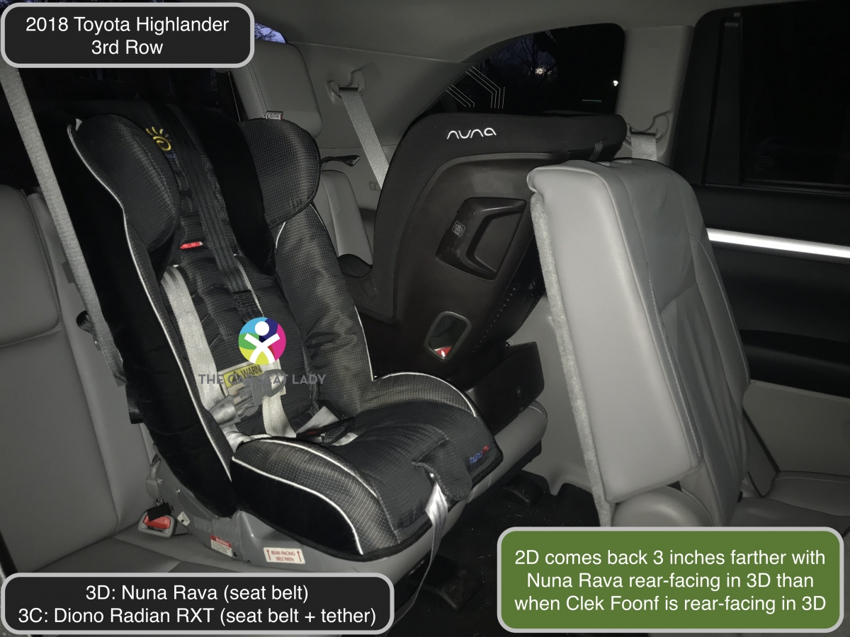 The Car Seat Lady2018 Toyota Highlander 3rd row 3-across project - The ...