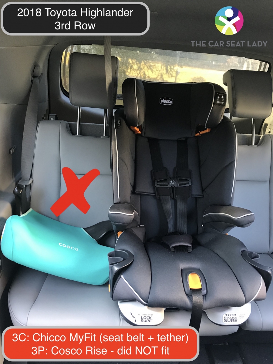 The Car Seat Lady2018 Toyota Highlander 3rd row 3-across project - The ...