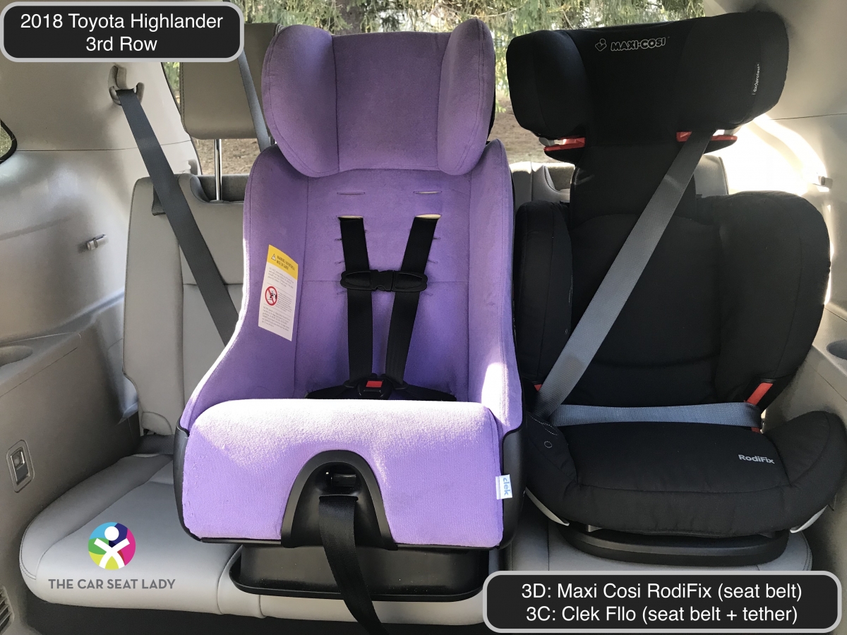 The Car Seat Lady2018 Toyota Highlander 3rd row 3-across project - The ...