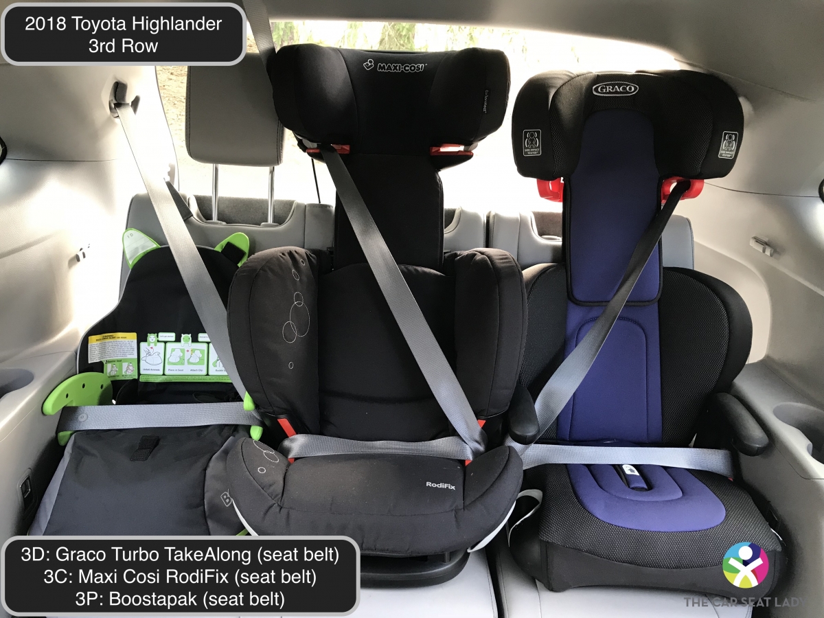 The Car Seat Lady2018 Toyota Highlander 3rd row 3-across project - The ...